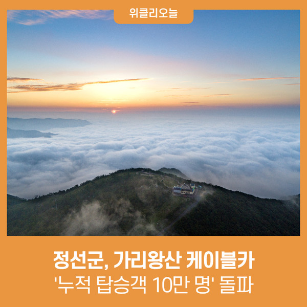 정선군, 가리왕산 케이블카 '누적 탑승객 10만 명' 돌파