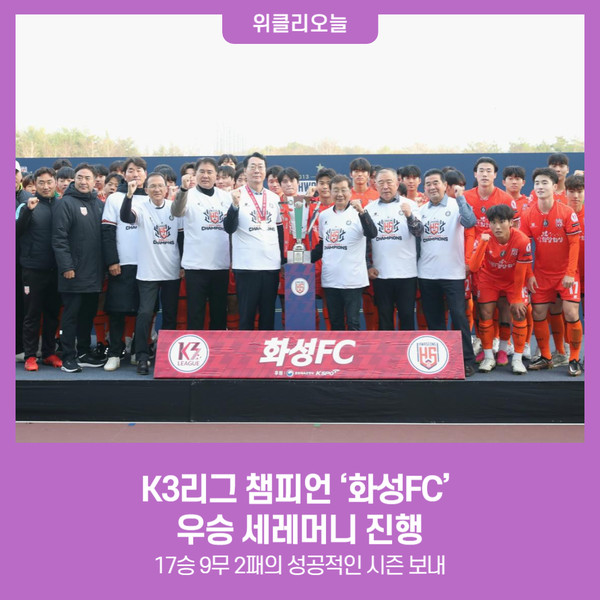 K3리그 챔피언 ‘화성FC’ 우승 세레머니 진행